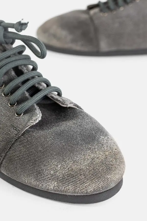 Marsèll Lace-up Casual Denim Flat Shoes