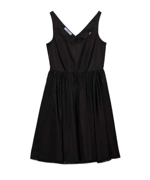 Prada Sleeveless Flared Mini Dress - Black