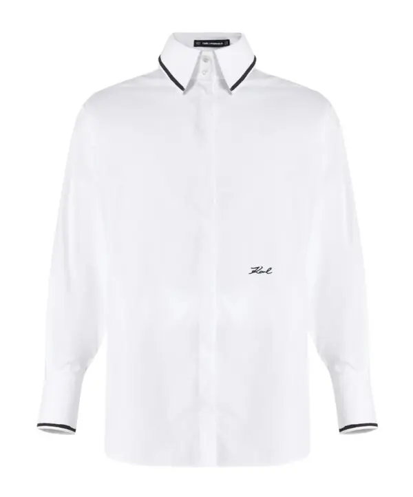 Karl Lagerfeld Sketch Poplin Shirt - White