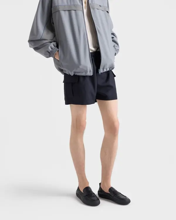 Prada Round Toe Loafers With Rubber Sole