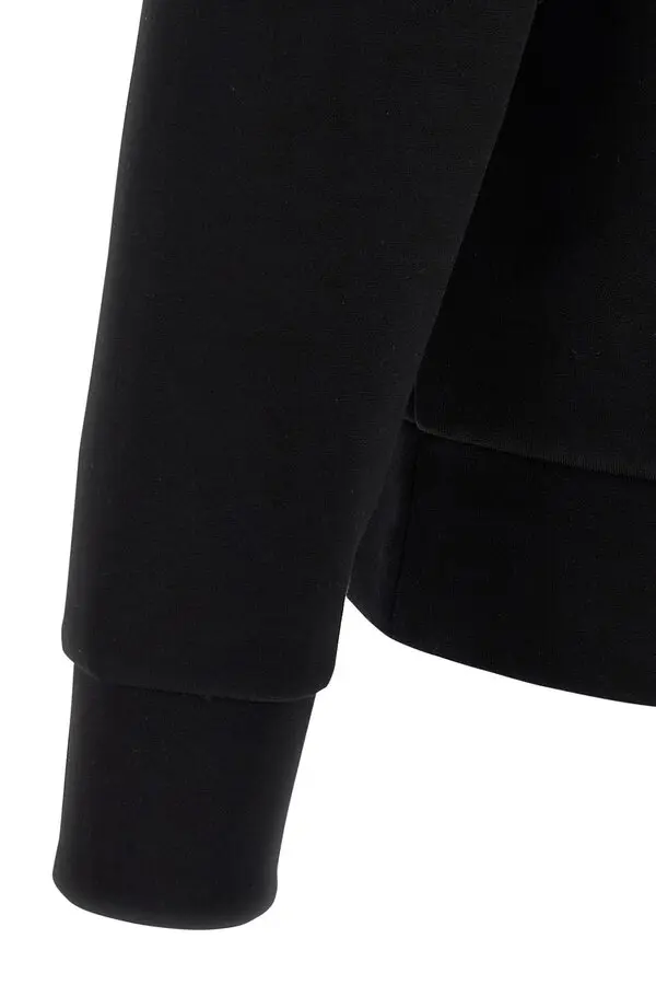 Prada Logo Plaque Crewneck Sweatshirt - Black