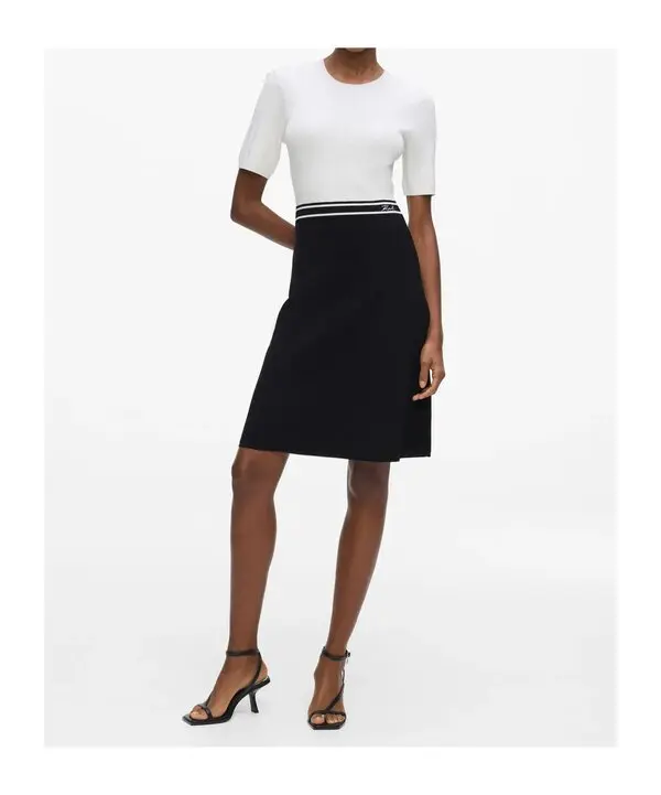 Karl Lagerfeld Ribbed Knit Mini Dress