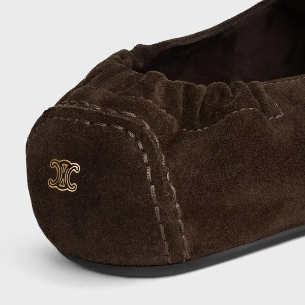 Celine Adam Suede Calfskin Lace-up Loafers