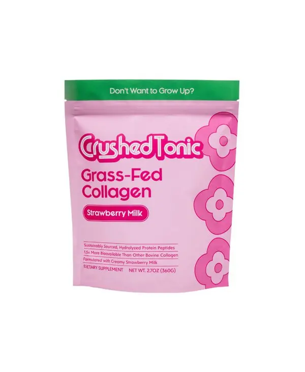 CRUSHED TONIC Strawberry Milk Collagen Supplement - Marine Collagen