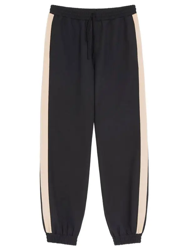Valentino Garavani Contrast Side Stripe Trousers - Black