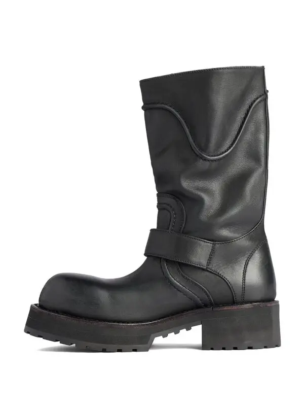 Balenciaga Worn-out Effect Leather Boots