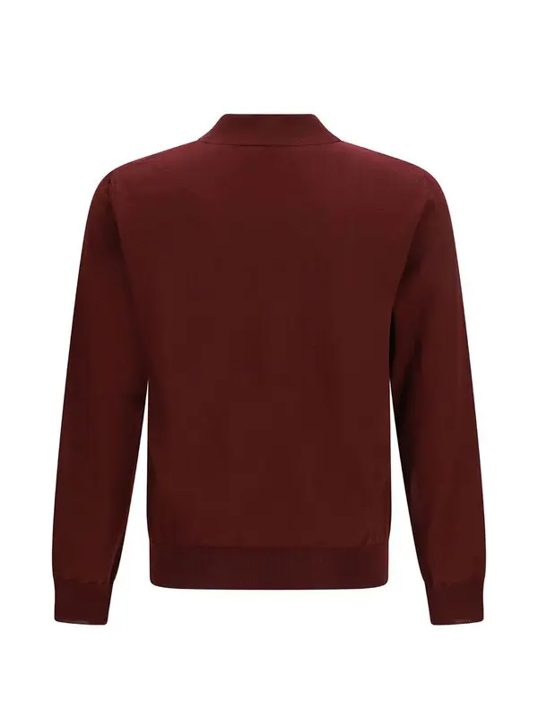 Valentino Garavani Wool Polo With Vlogo Embroidery - Red