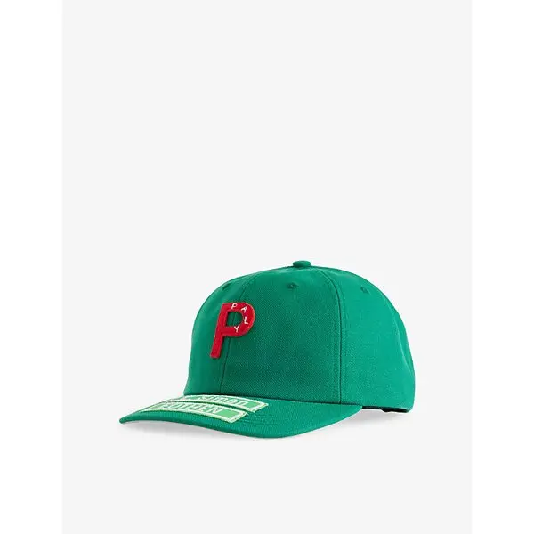 PALY HOLLYWOOD P Panelled Woven Baseball Cap - Green