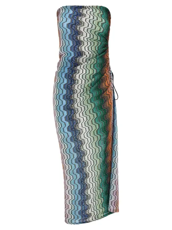 Missoni Greek Motif Lamé Viscose Blend Cover-up Dress - Multicolor