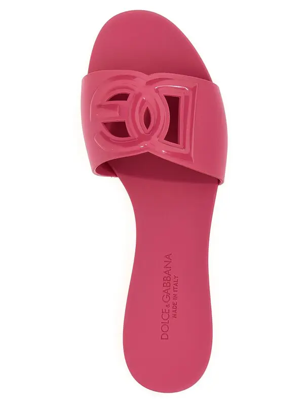 Dolce & Gabbana Bianca" Rubber Slide - Pink