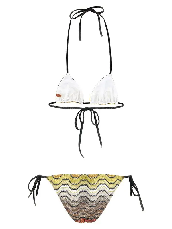 Missoni Raschel Lamé Bikini With Greek Motif - Multicolor