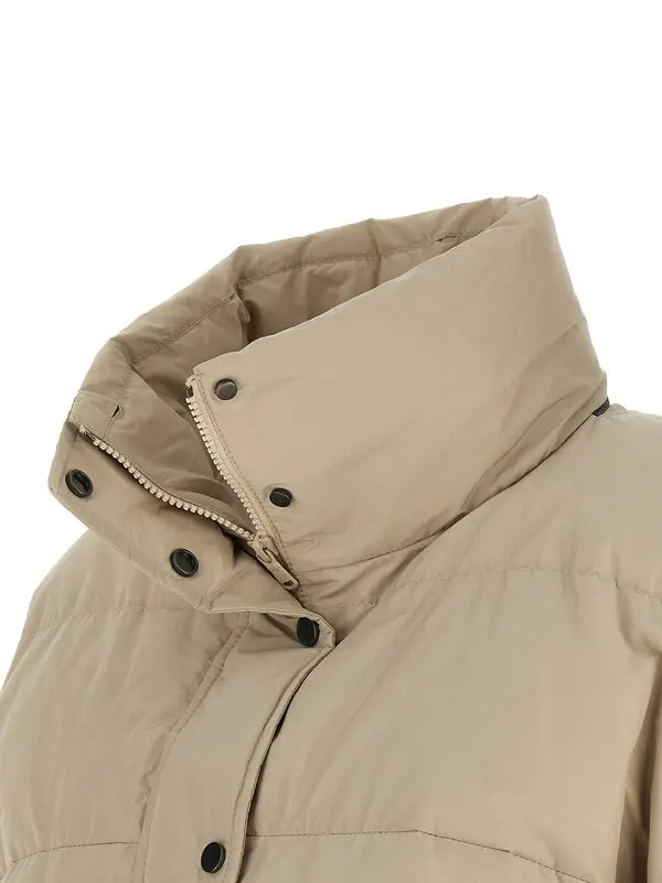Brunello Cucinelli Quilted Down Jacket With Sheepskin Collar