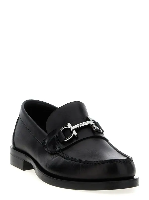 FERRAGAMO Gancini Leather Loafers