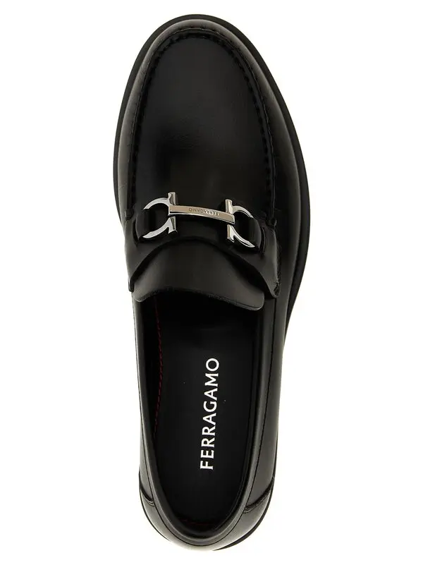 FERRAGAMO Gancini Leather Loafers
