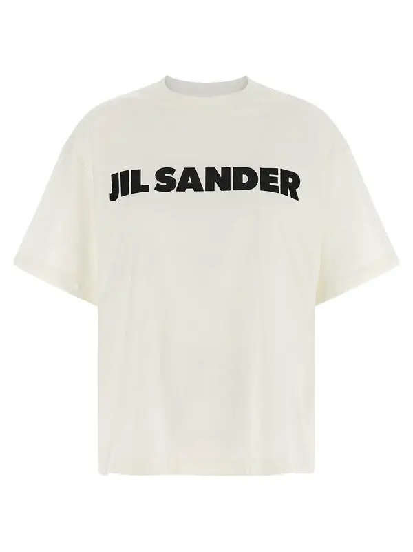 JIL SANDER Oversized Logo Print Cotton T-shirt - Multicolor