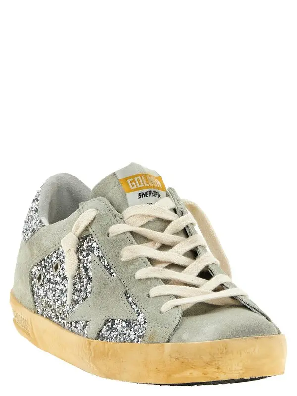 GOLDEN GOOSE Superstar Suede Glitter Sneakers