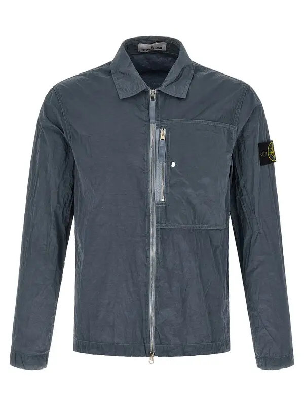 Stone Island 1200038' Overshirt - Blue