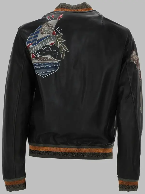 Mr & Mrs Italy Leather Bomber Jacket