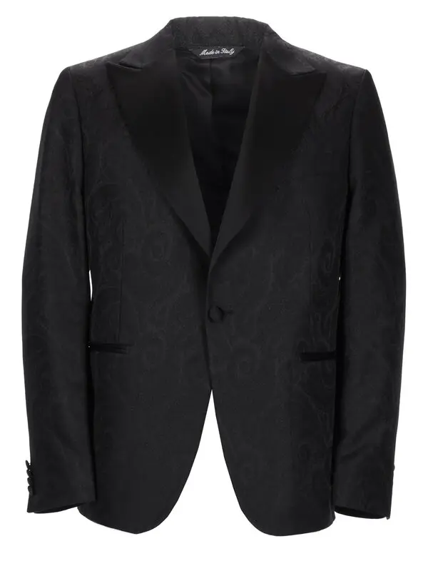 Brian Dales Single Breasted Wool Blend Jacket - Black