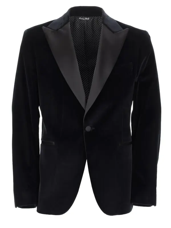 Brian Dales Single Breasted Cotton Jacket - Black