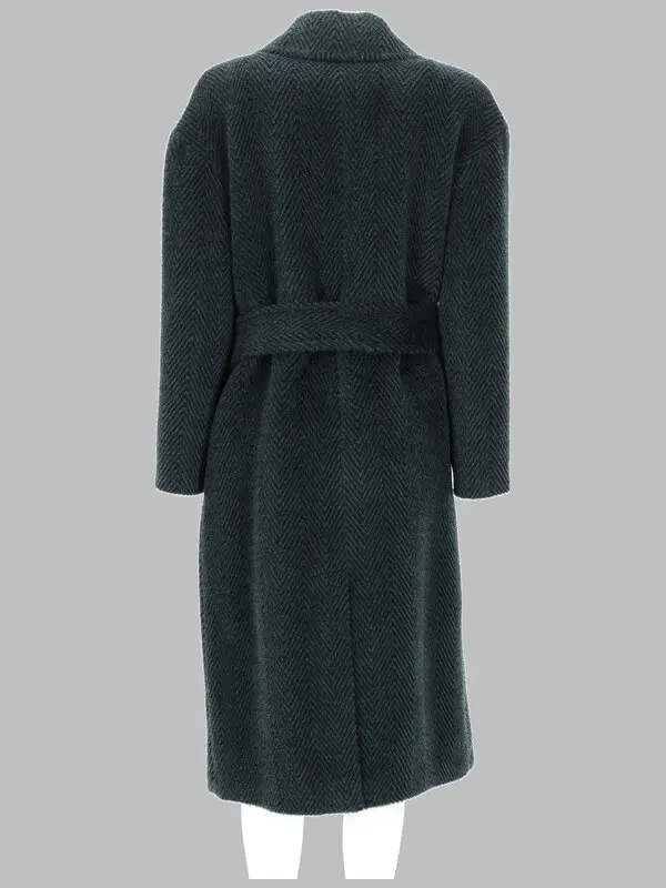 PALTO' Alpaca And Wool Coat With Belt