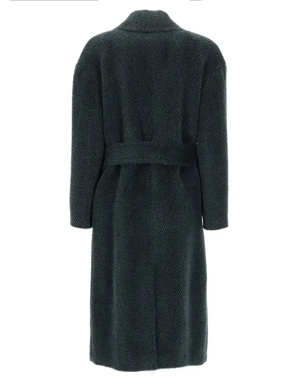 PALTO' Alpaca And Wool Coat With Belt