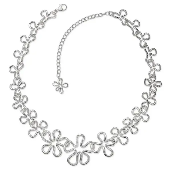 LUCY QUARTERMAINE Sterling Open Splash Necklace - Silver