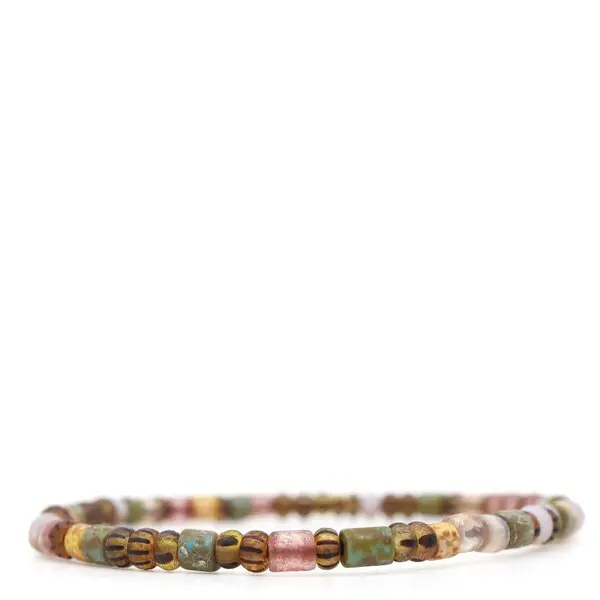 SHAR OKE Czech Picasso Beaded Bracelet - Brown