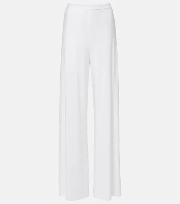 Norma Kamali Jersey Wide-leg Pants - White