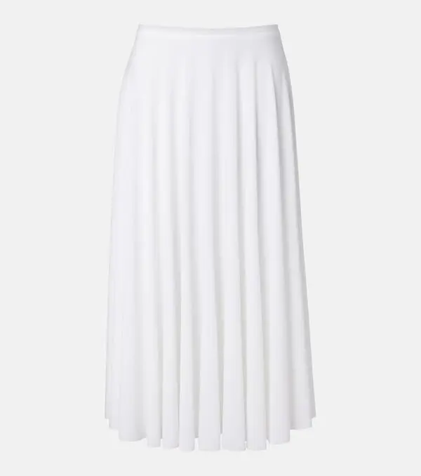 Norma Kamali Pleated Midi Skirt - White