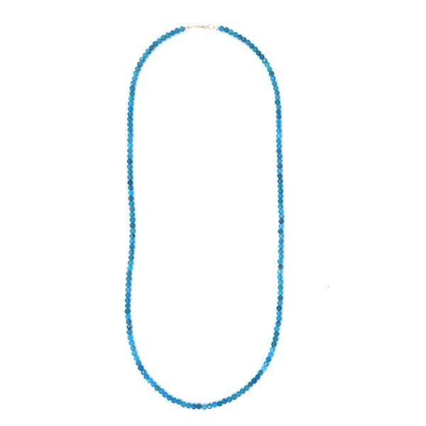 SHAR OKE Apatite Beaded Necklace In Sterling Silver - Blue/green