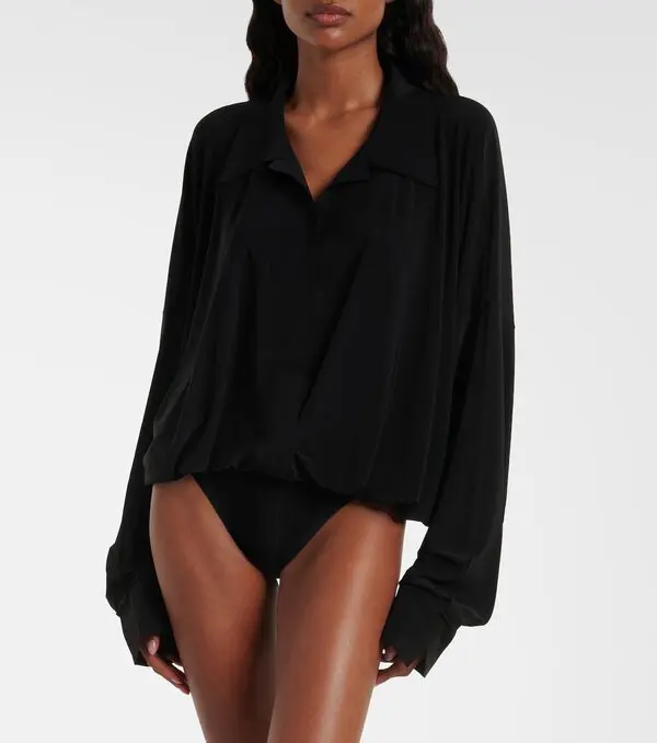 Norma Kamali Oversized Jersey Bodysuit