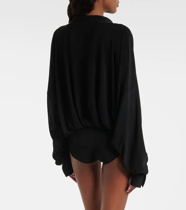 Norma Kamali Oversized Jersey Bodysuit