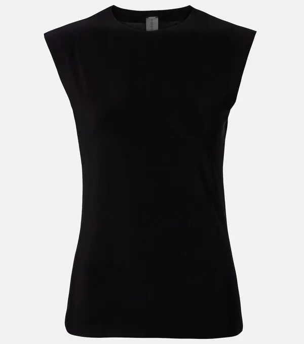 Norma Kamali Sleeveless Halter Neck Jersey Top - Black