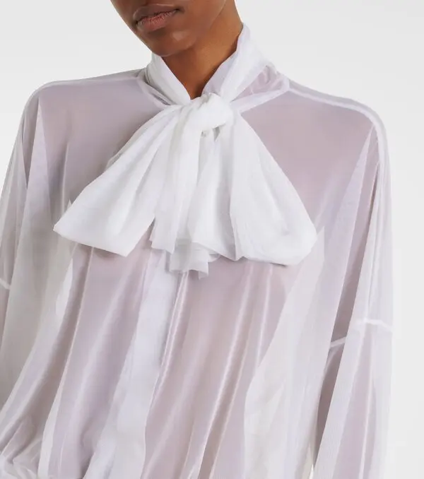 Norma Kamali Oversized Bow Detail Bodysuit