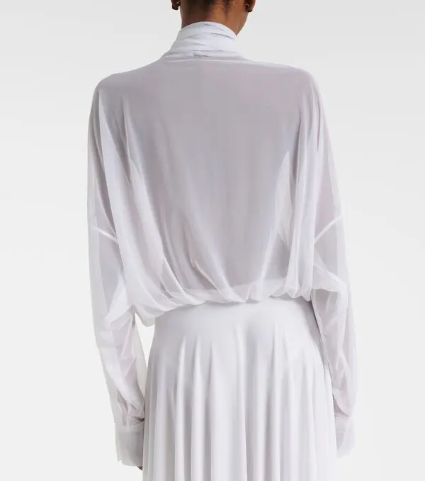 Norma Kamali Oversized Bow Detail Bodysuit