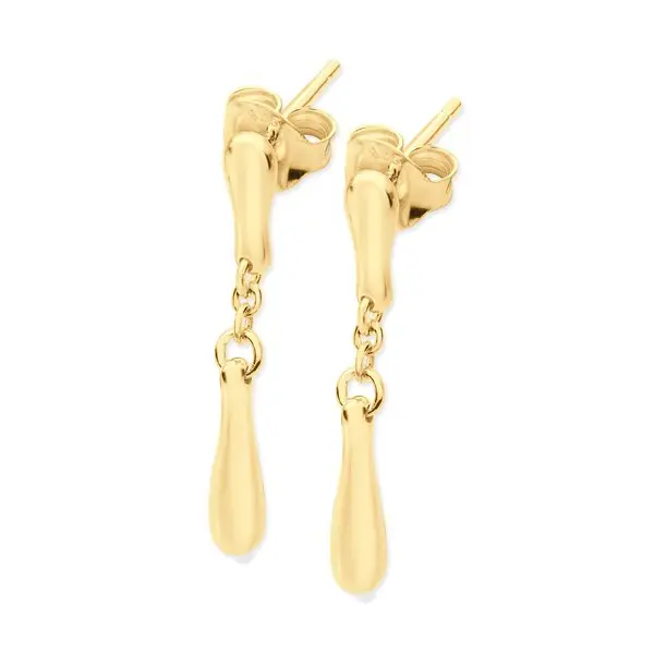 LUCY QUARTERMAINE Falling Drip Earrings In Vermeil - Gold