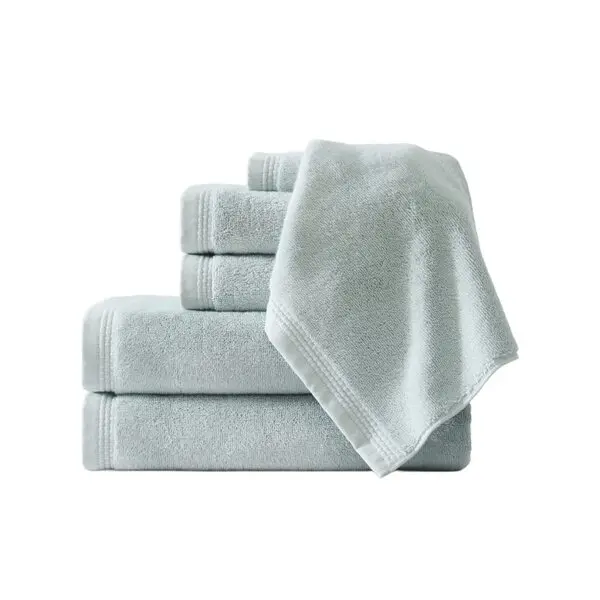 PURE PARIMA Egyptian Cotton Soft Border Towel Set - Blue