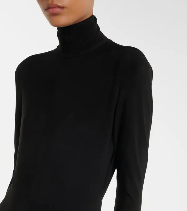 Norma Kamali Turtleneck Wide Leg Jumpsuit