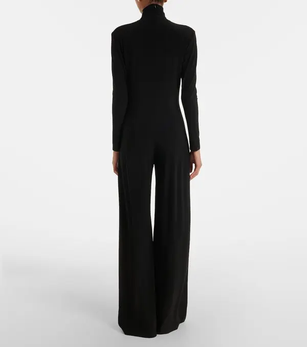 Norma Kamali Turtleneck Wide Leg Jumpsuit
