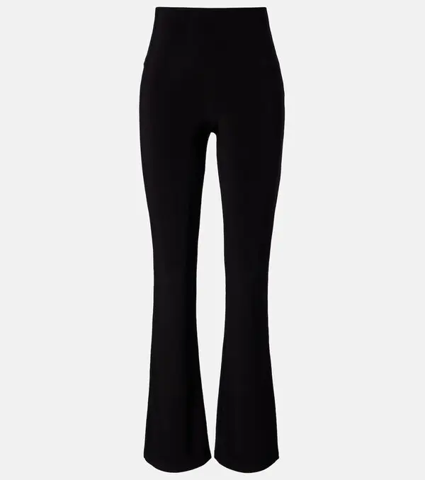 Norma Kamali High-rise Flared Stretch Pants - Black