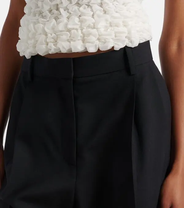 Khaite Auggie Virgin Wool Bermuda Shorts
