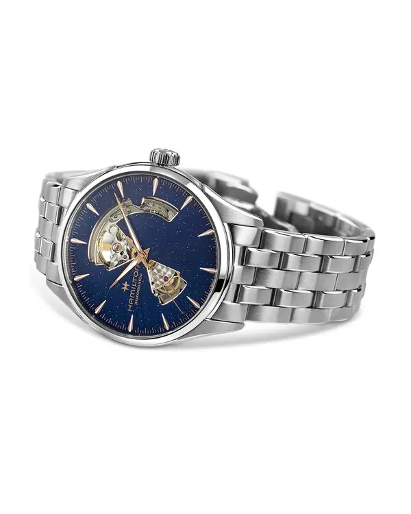 Hamilton Jazzmaster Open Heart Automatic Watch, 42mm - Blue/silver