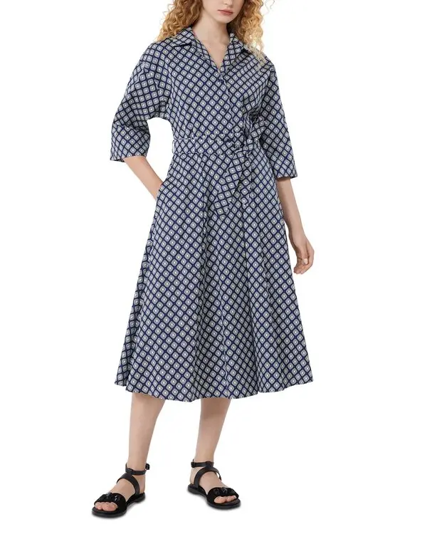 Max Mara Printed Cotton Shirt Dress