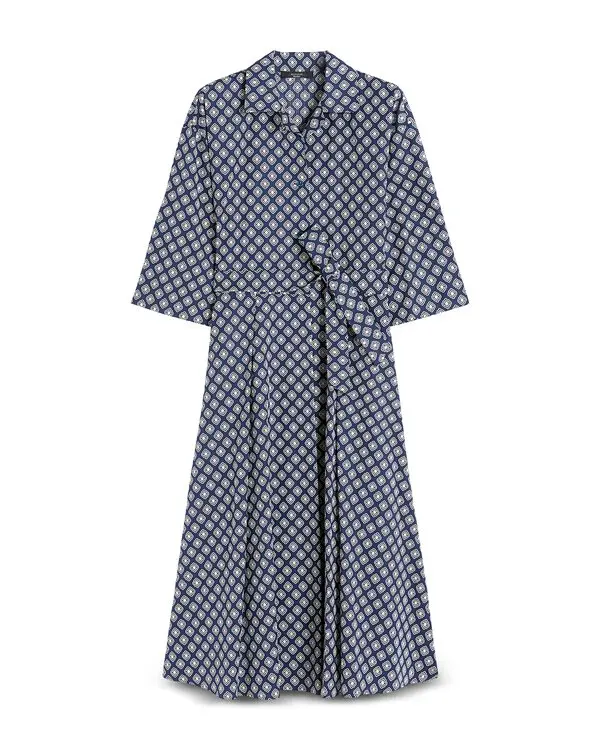 Max Mara Printed Cotton Shirt Dress
