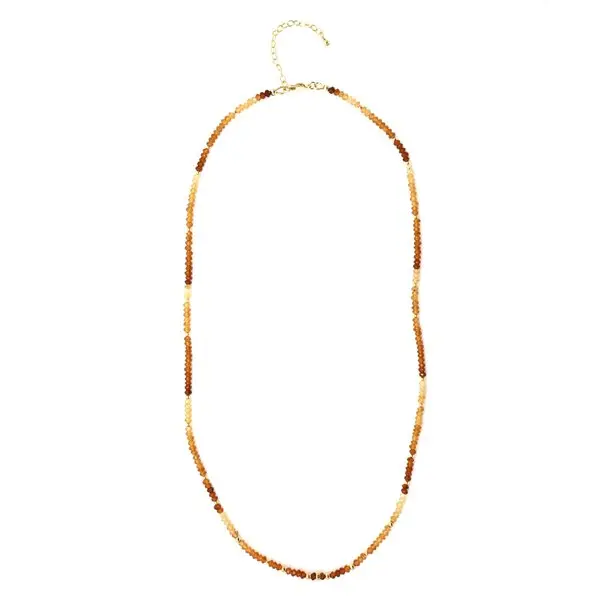 SHAR OKE Gold-filled Ombre Hessonite Beaded Necklace - Gold/yellow
