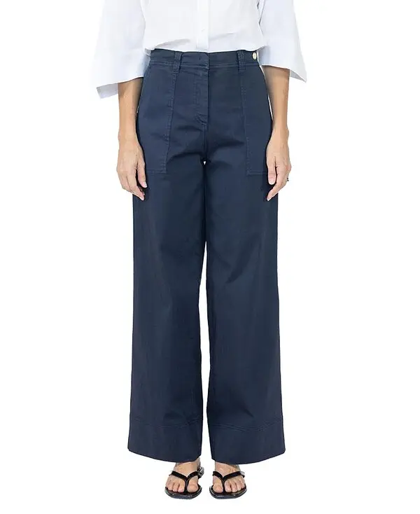 CALLAS MILANO Sailor Wide Leg Pants - Navy