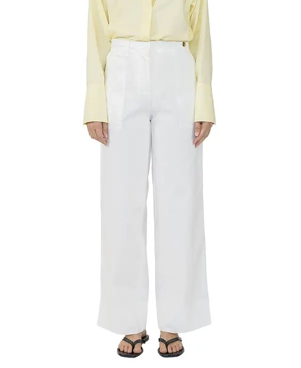 CALLAS MILANO Sailor Wide Leg Pants - White