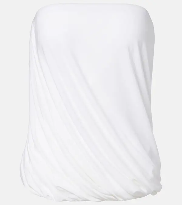 Norma Kamali Twist Jersey Top - White