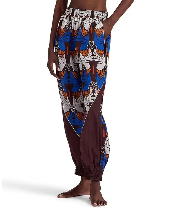 La DoubleJ Printed Relaxed Fit Trousers - Ali Chocolate